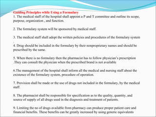 Hospital Formulary system | PPT | Pharmaceutical Industry | Industries