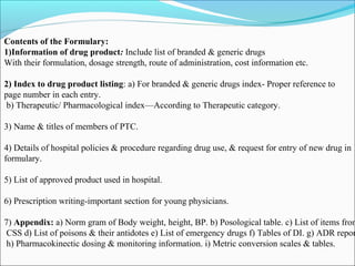Hospital Formulary system | PPT | Pharmaceutical Industry | Industries