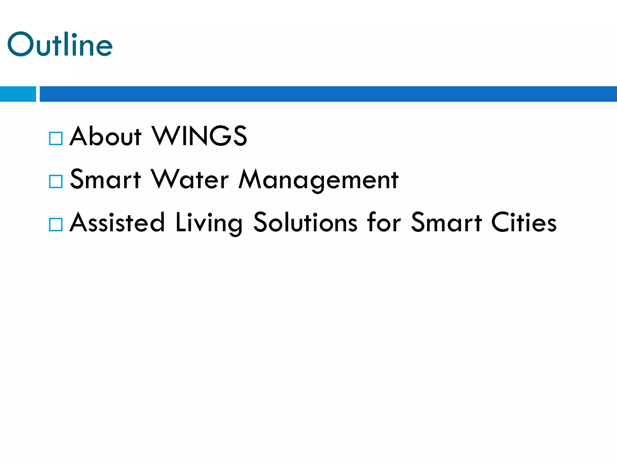 Smart Water Management and Assisted Living Solutions for Smart Cities ...