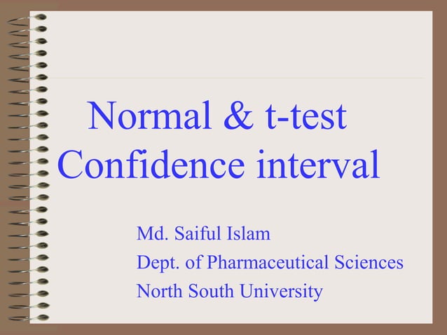Normal & t-test_confidence interval | PPT