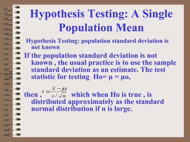 Normal & t-test_confidence interval | PPT