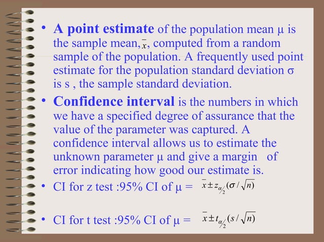 Normal & t-test_confidence interval | PPT