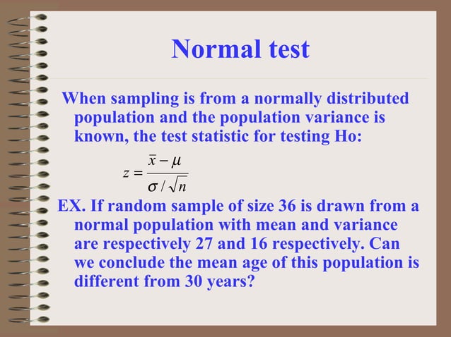 Normal & t-test_confidence interval | PPT