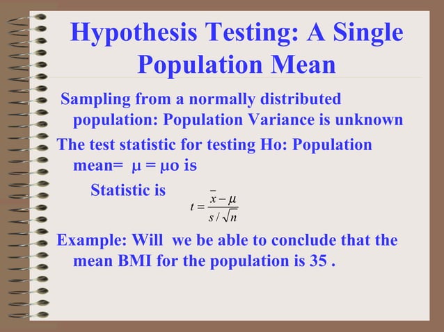 Normal & t-test_confidence interval | PPT