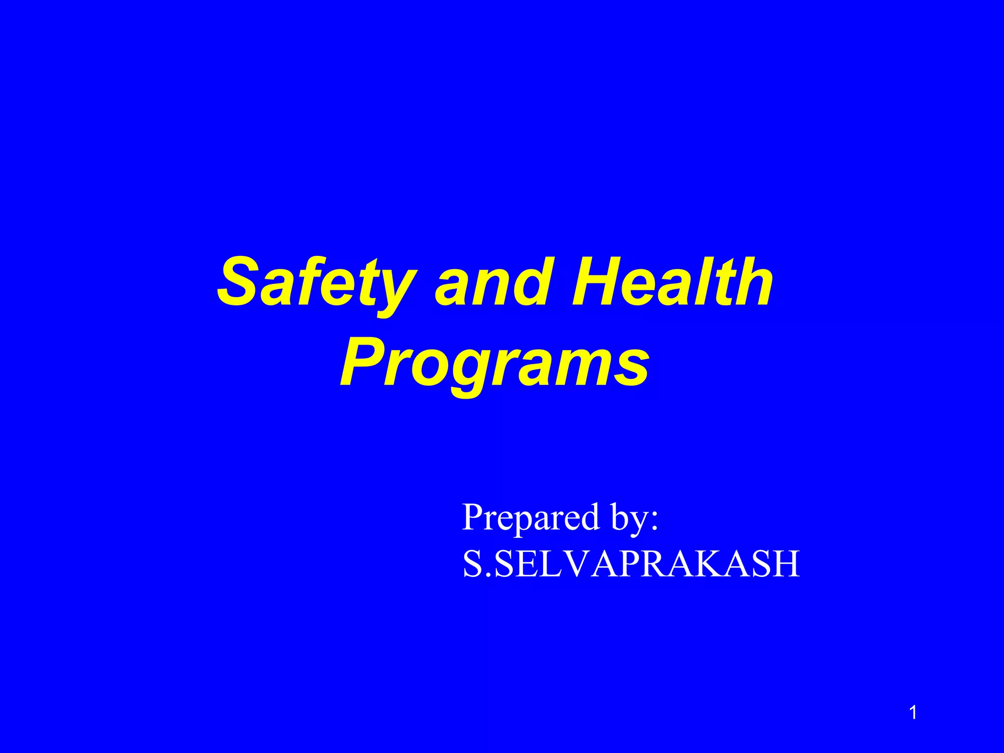 safety and health programs | PPT