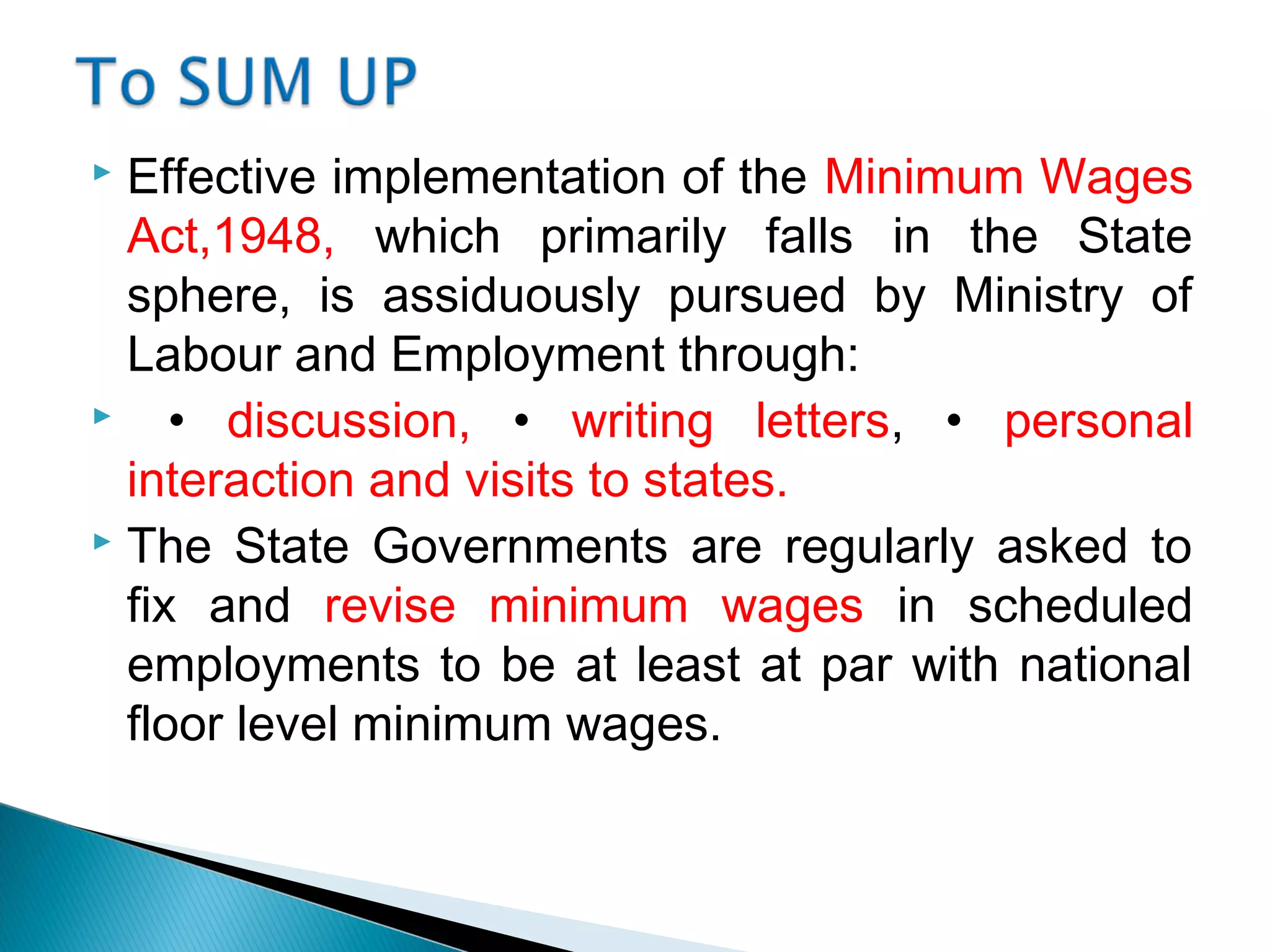 11. the minimum wages act, 1948 gp2 | PPT | Job Market | Economy