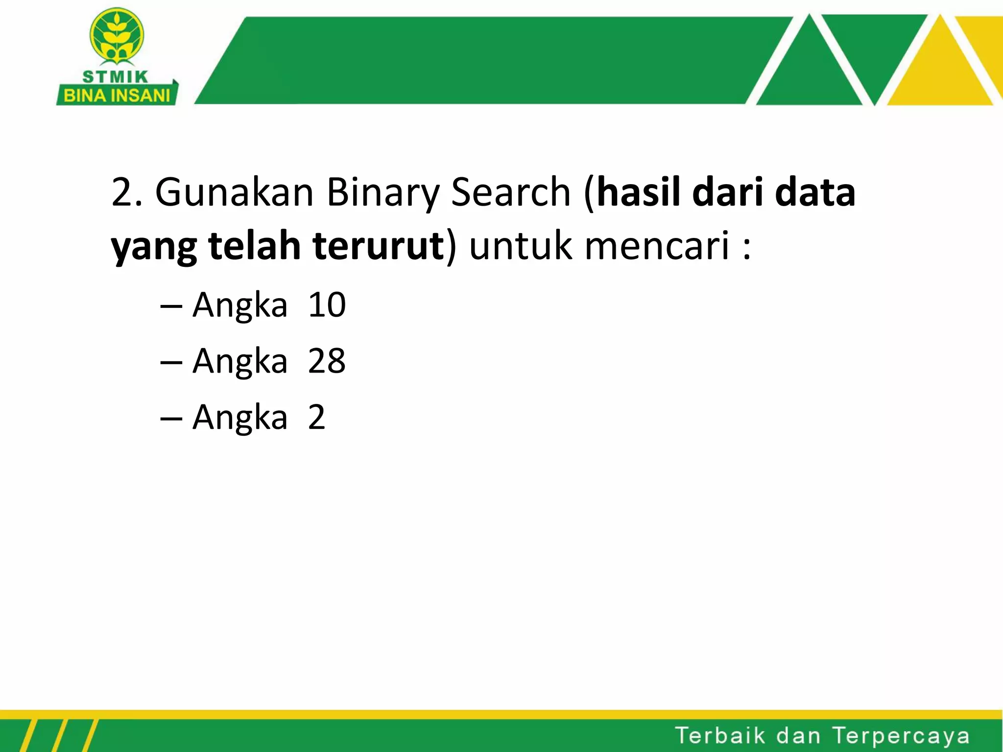 Pertemuan 11 Tehnik Searching | PDF