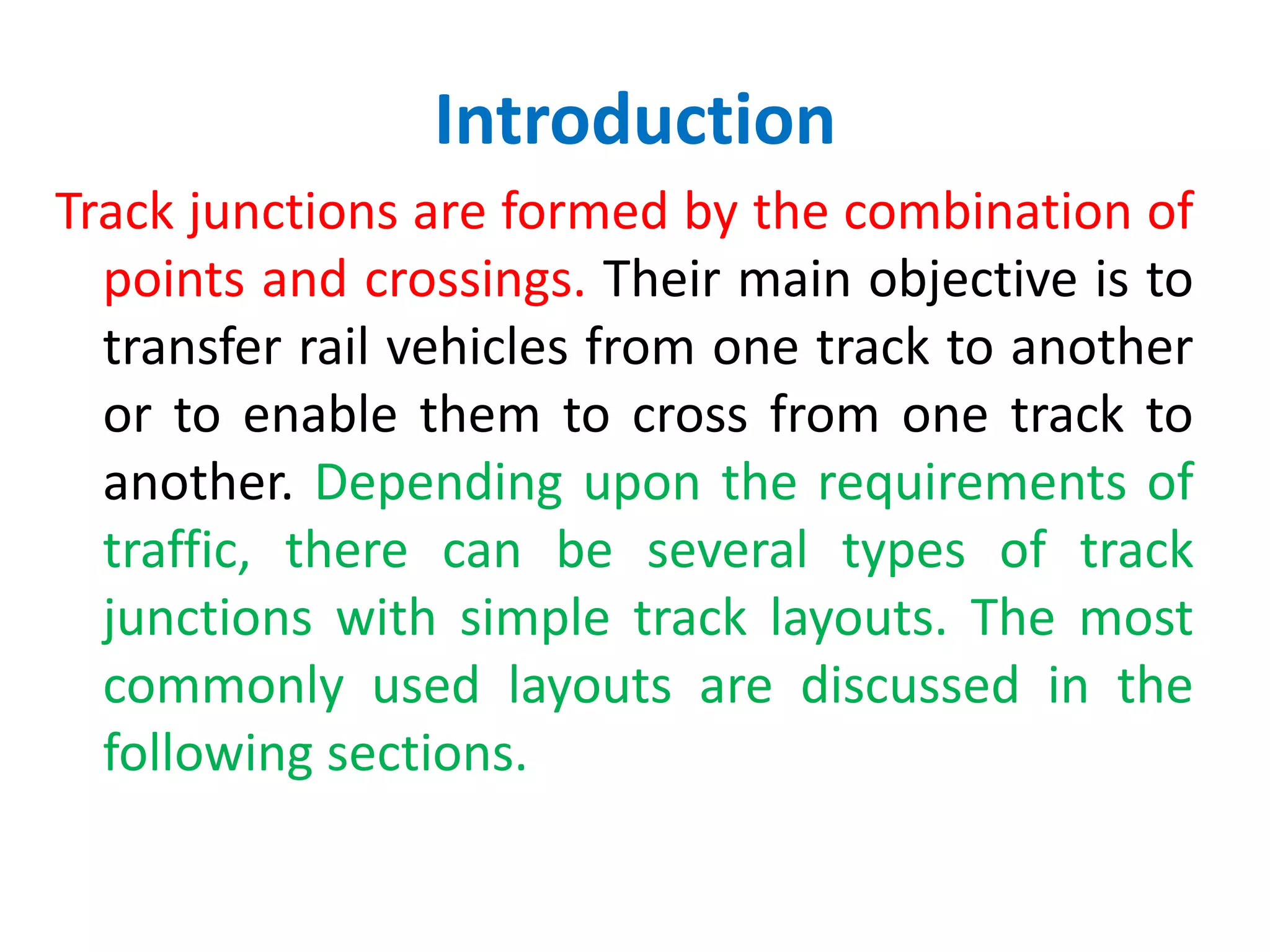 11.track junctions and layouts | PPTX