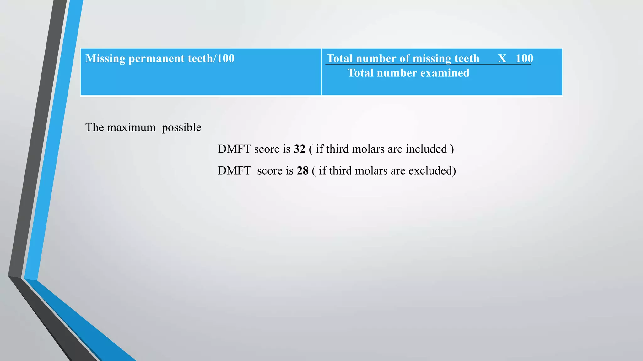 DENTAL CARIES - INDICES | PPTX
