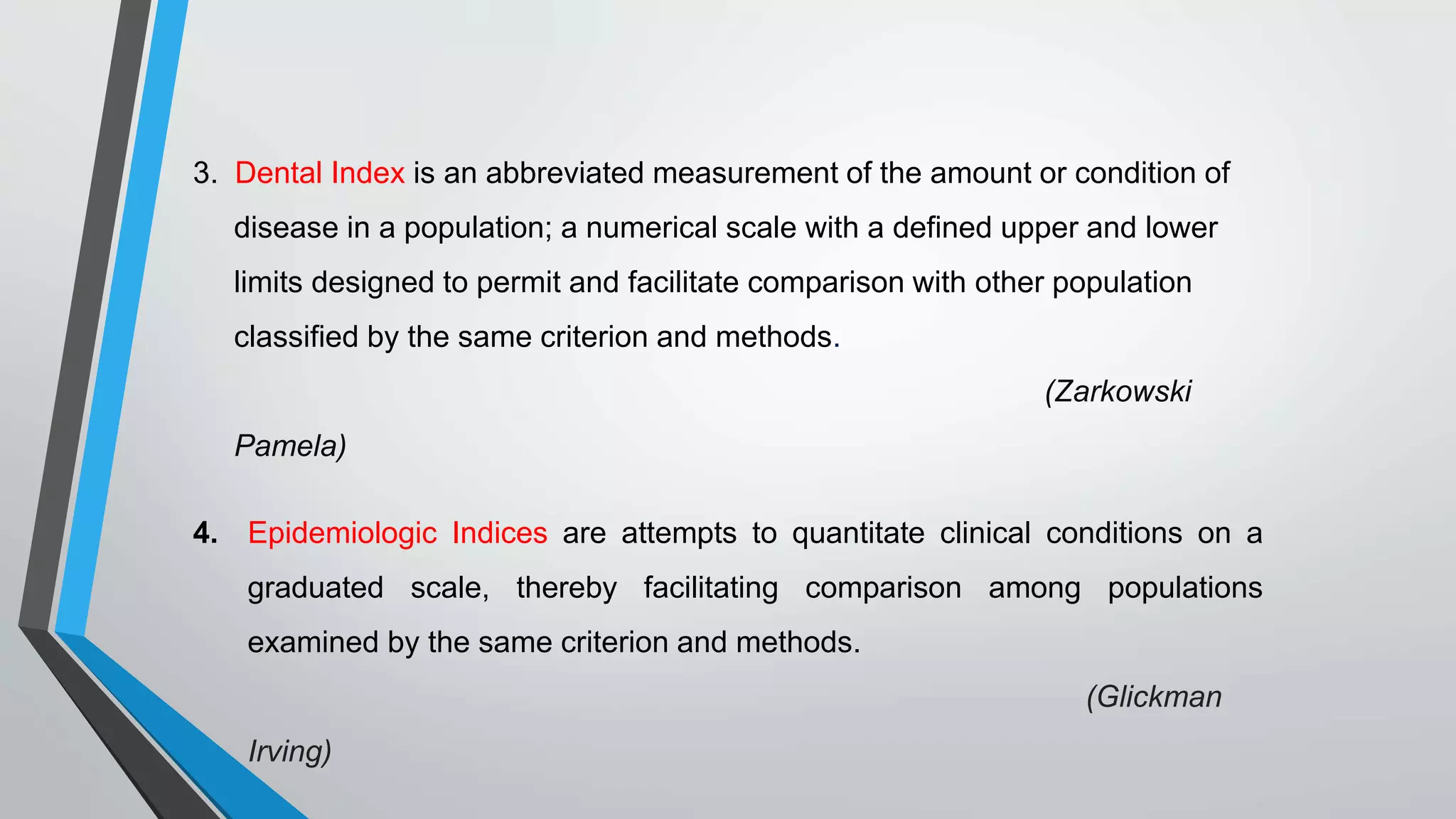 DENTAL CARIES - INDICES | PPTX