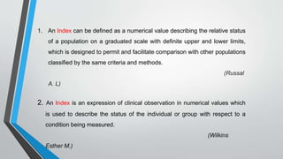 DENTAL CARIES - INDICES | PPTX