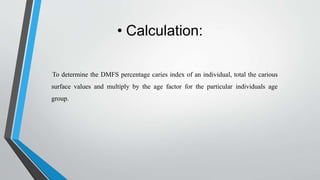 DENTAL CARIES - INDICES | PPTX