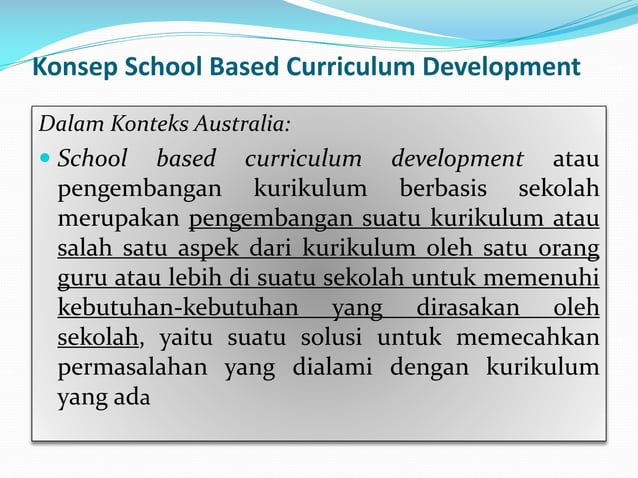 School based curriculum development | PDF
