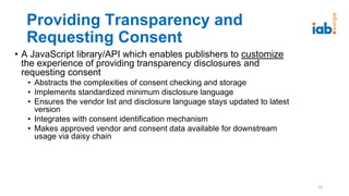 Interact 2018 - IAB Europe’s GDPR Transparency & Consent Framework | PPTX