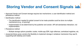 Interact 2018 - IAB Europe’s GDPR Transparency & Consent Framework | PPTX