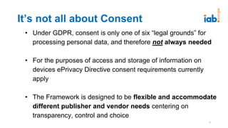 Interact 2018 - IAB Europe’s GDPR Transparency & Consent Framework | PPTX