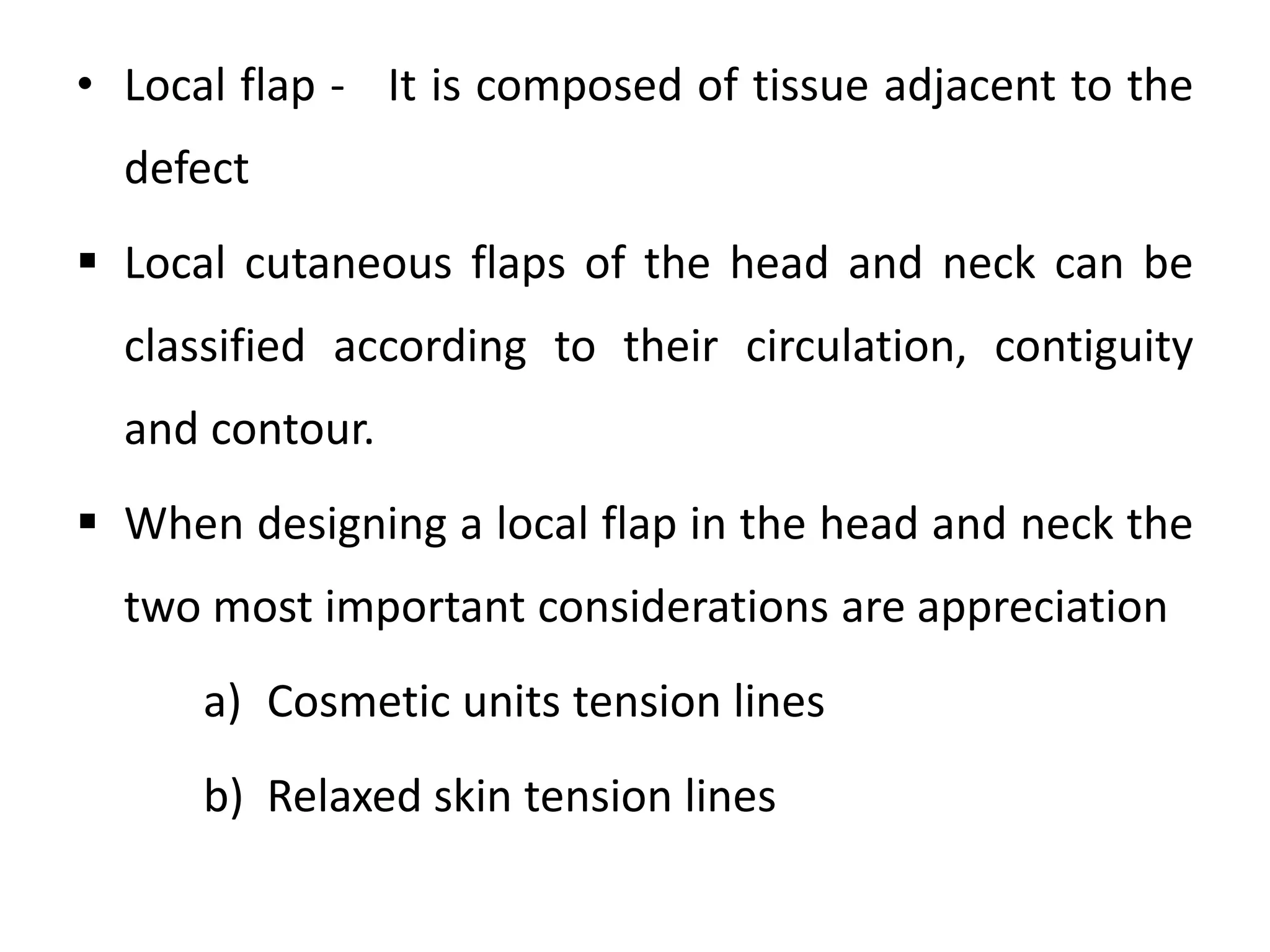 local reconstruction flaps in maxillofacial surgery | PPTX