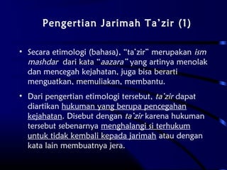 jarimah ta'zir | PPT