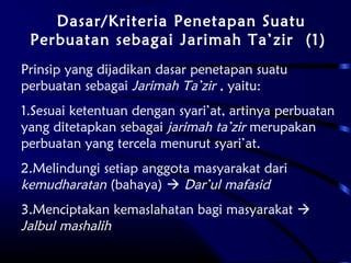 jarimah ta'zir | PPT