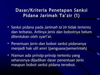 jarimah ta'zir | PPT