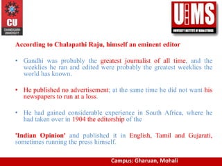 11.gandhi ji and the press | PPT