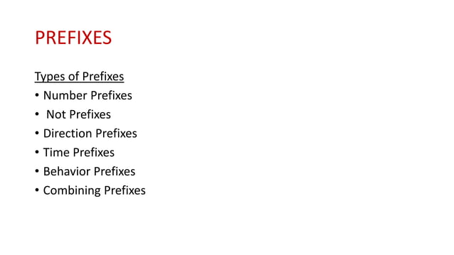 11.prefixes & suffixes | PPTX | Homework and Study | Education