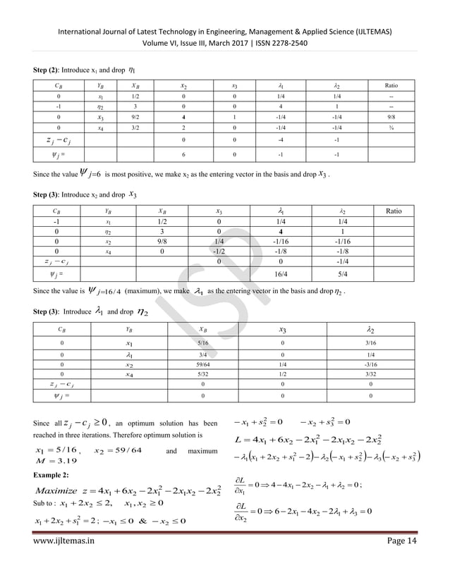 Optimum Solution of Quadratic Programming Problem: By Wolfe’s Modified Simplex Method