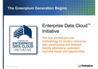 Greenplum: Driving the future of Data Warehousing and Analytics | PPT