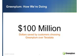 Greenplum: Driving the future of Data Warehousing and Analytics | PPT