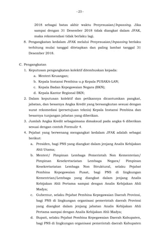 perka lan 9 tahun 2017 tentang pedoman pengangkatan kedalam jfak ...