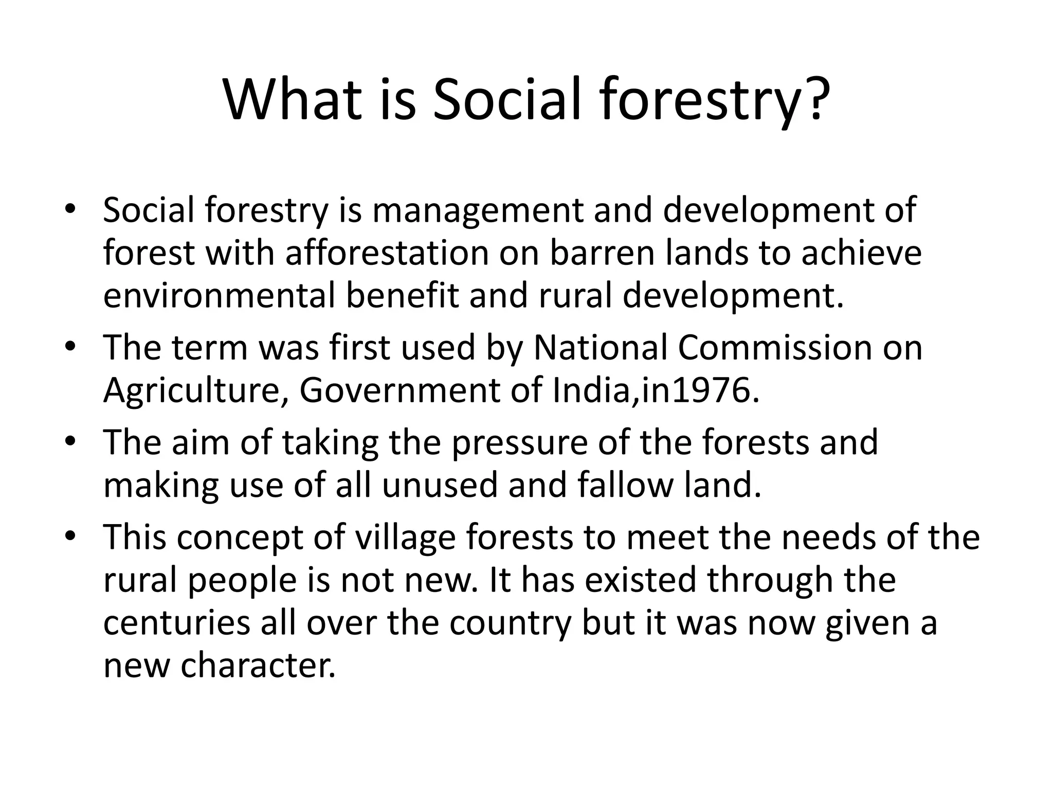 11.social forestry | PPTX