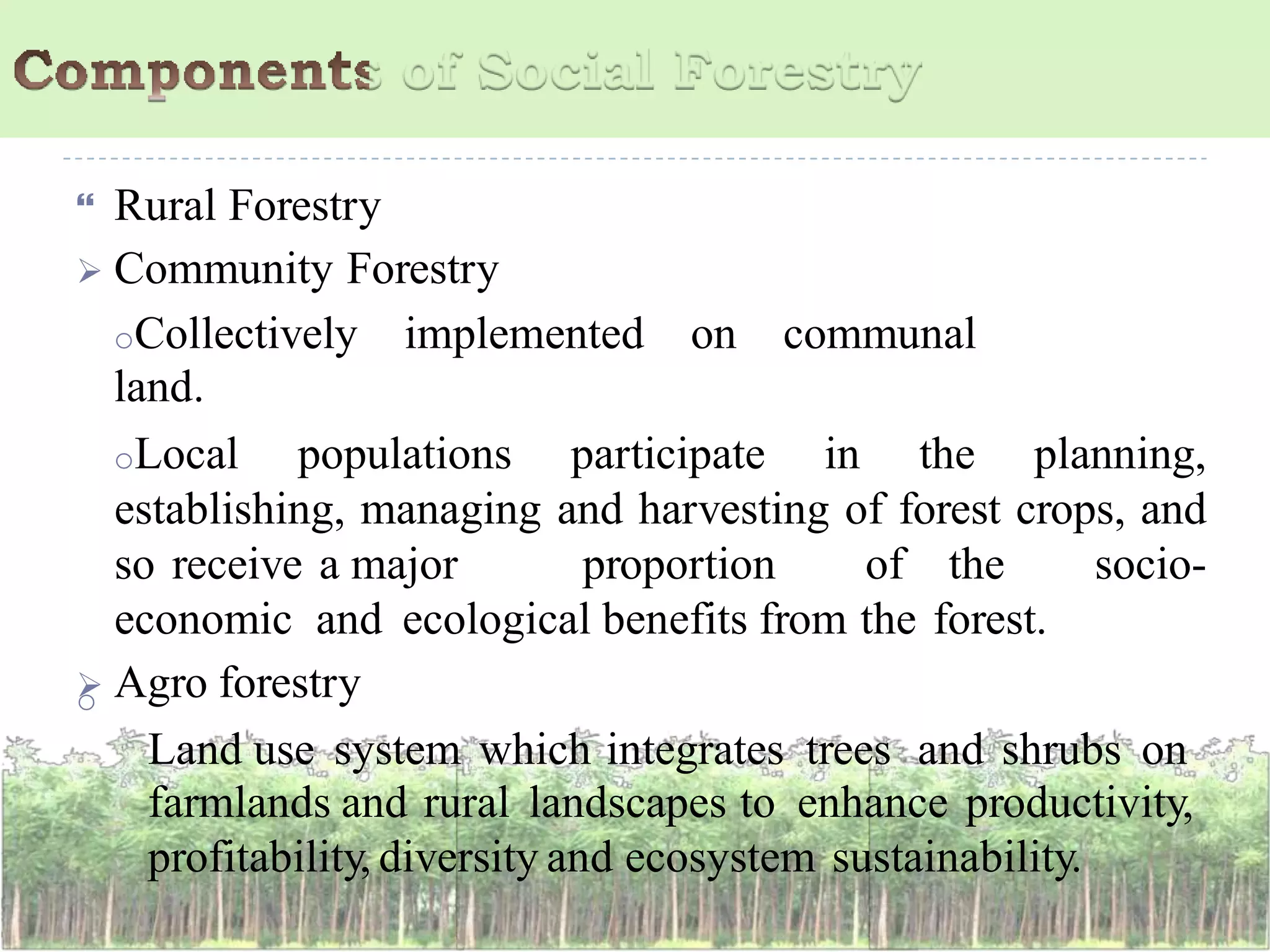11.social forestry | PPTX