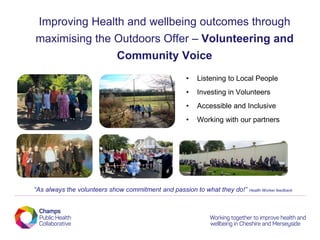 Sarah Holden and Steve Gowland - Health, wellbeing and the environment ...