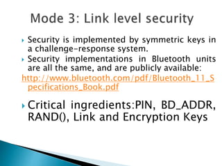 11.bluetooth security | PPTX