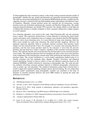 NEW MARKET SEGMENTATION METHODS USING ENHANCED (RFM), CLV, MODIFIED REGRESSION AND CLUSTERING ...