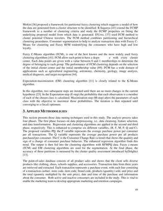 NEW MARKET SEGMENTATION METHODS USING ENHANCED (RFM), CLV, MODIFIED REGRESSION AND CLUSTERING ...