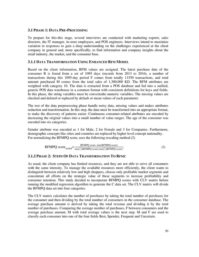 NEW MARKET SEGMENTATION METHODS USING ENHANCED (RFM), CLV, MODIFIED REGRESSION AND CLUSTERING ...