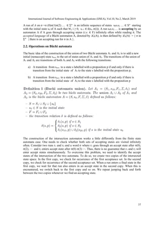 CONVERTING A SUBSET OF LTL FORMULA TO BUCHI AUTOMATA | PDF