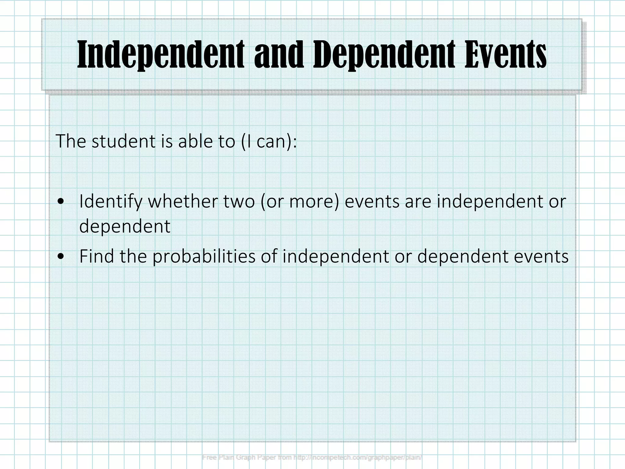 11.5 Independent and Dependent Events | PDF