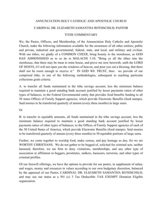 11. tithe commentary | PDF