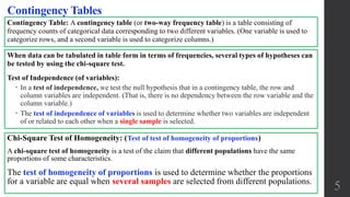 Contingency tables | PPTX