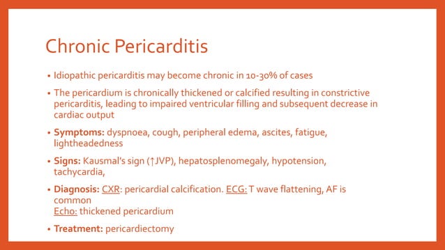 Pericarditis and it's diagnosis, treatment and complications. | PPTX ...
