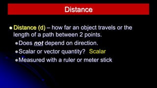 11-1 Distance and Displacement with on same slide.pptx