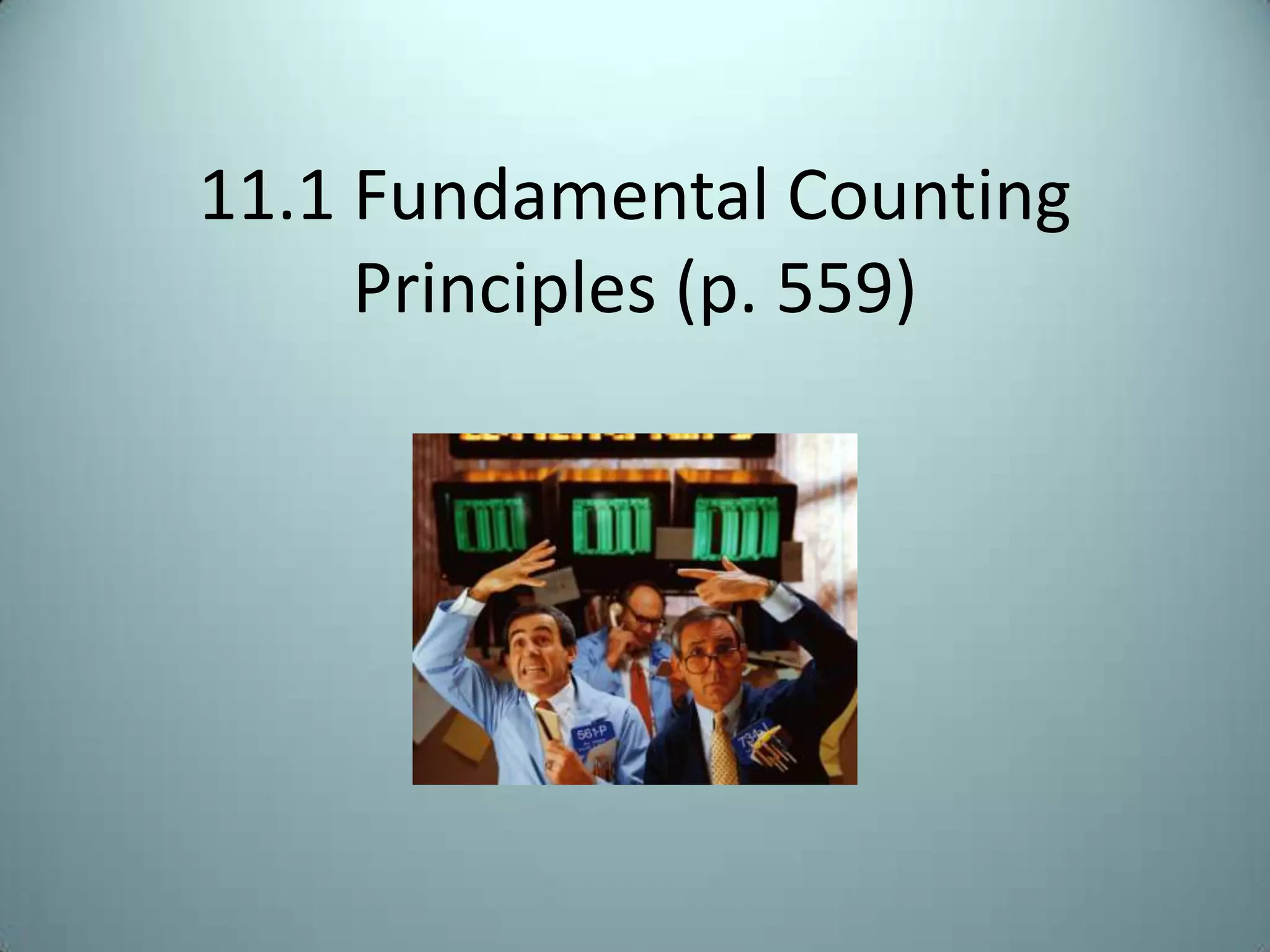 11.1 Fundamental Counting Principle | PPT