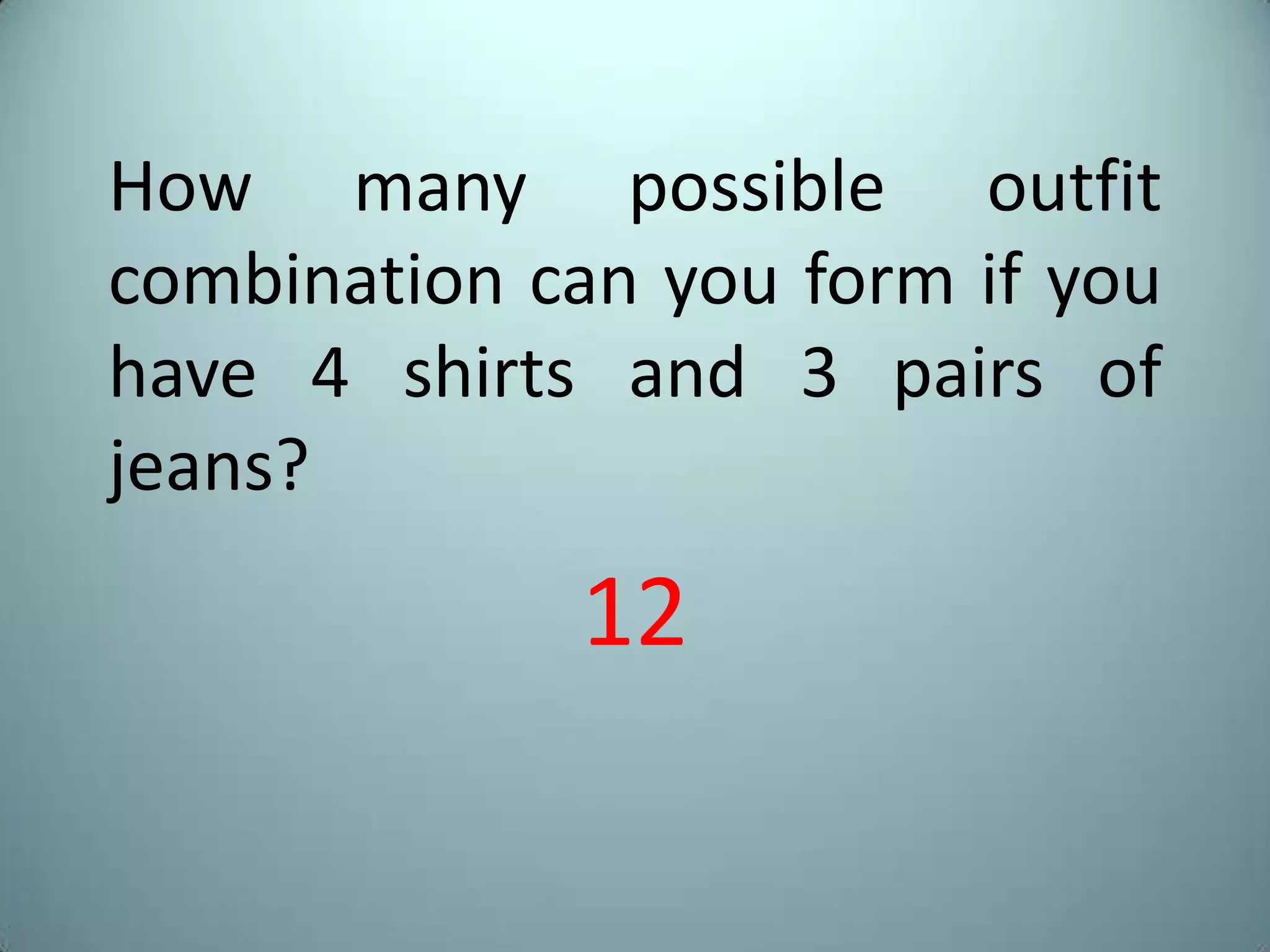 11.1 Fundamental Counting Principle | PPT