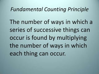 11.1 Fundamental Counting Principle | PPTX