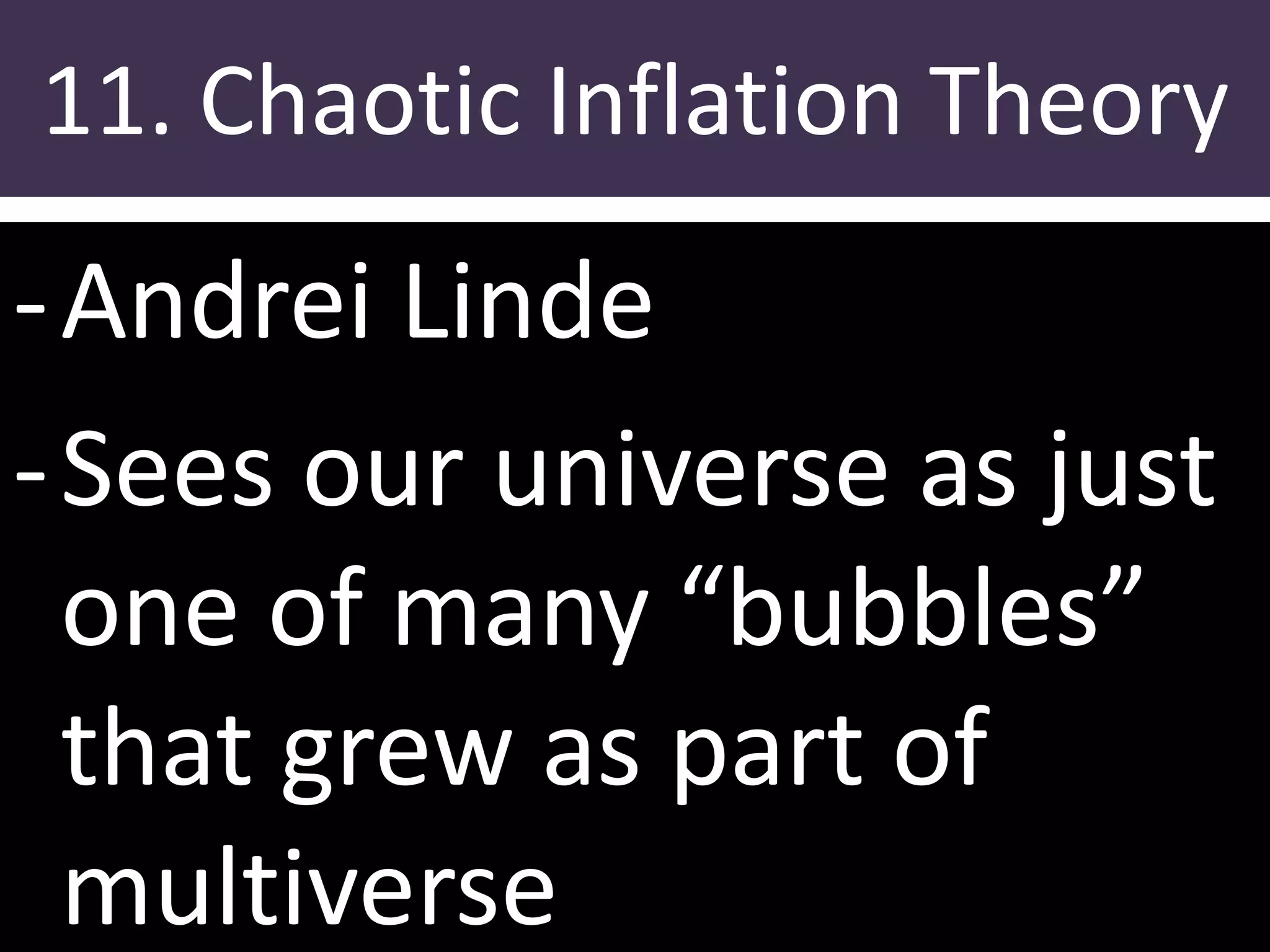 Theories on the origin of the universe | PPTX