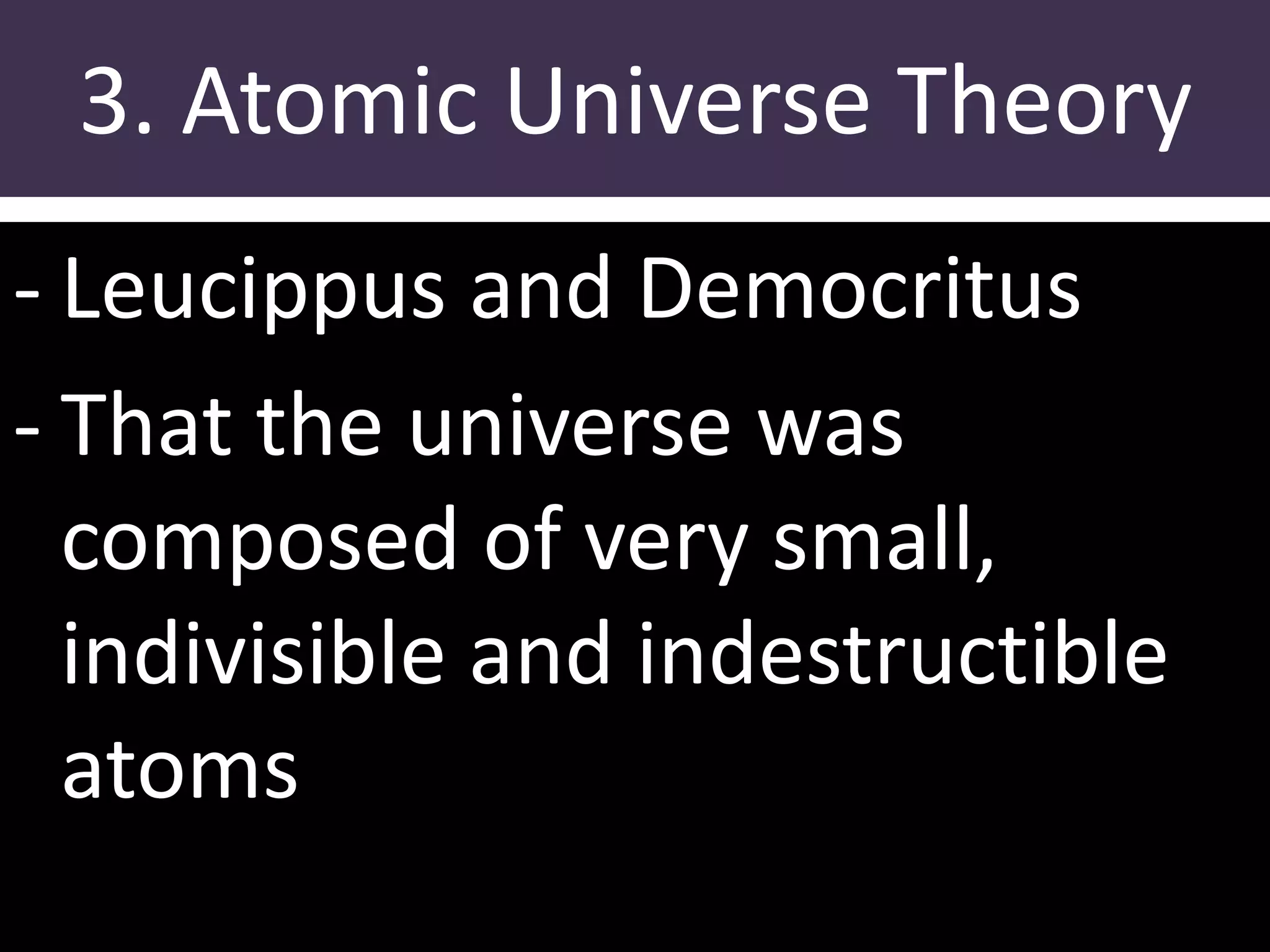 Theories on the origin of the universe | PPTX