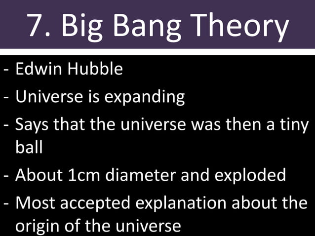Theories on the origin of the universe | PPTX