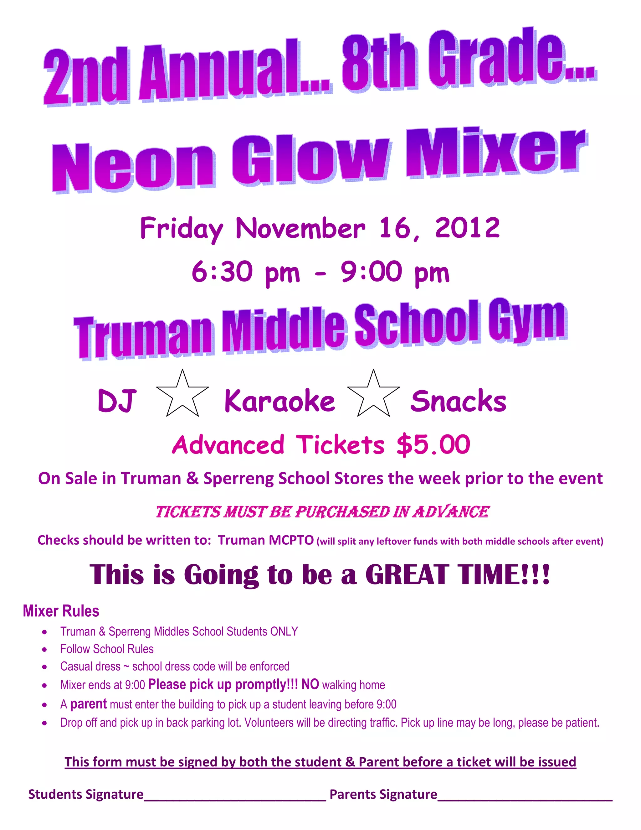 8th Grade Mixer | PDF